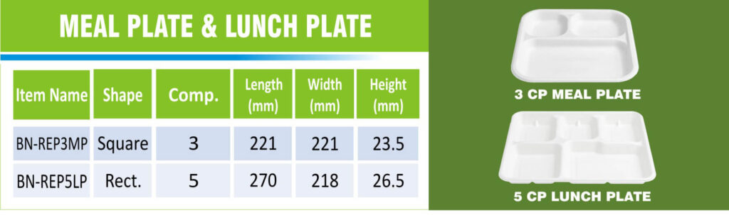 Meal Plate & Lunch Plate – Bionova – Pulp Fiber Compostable Products